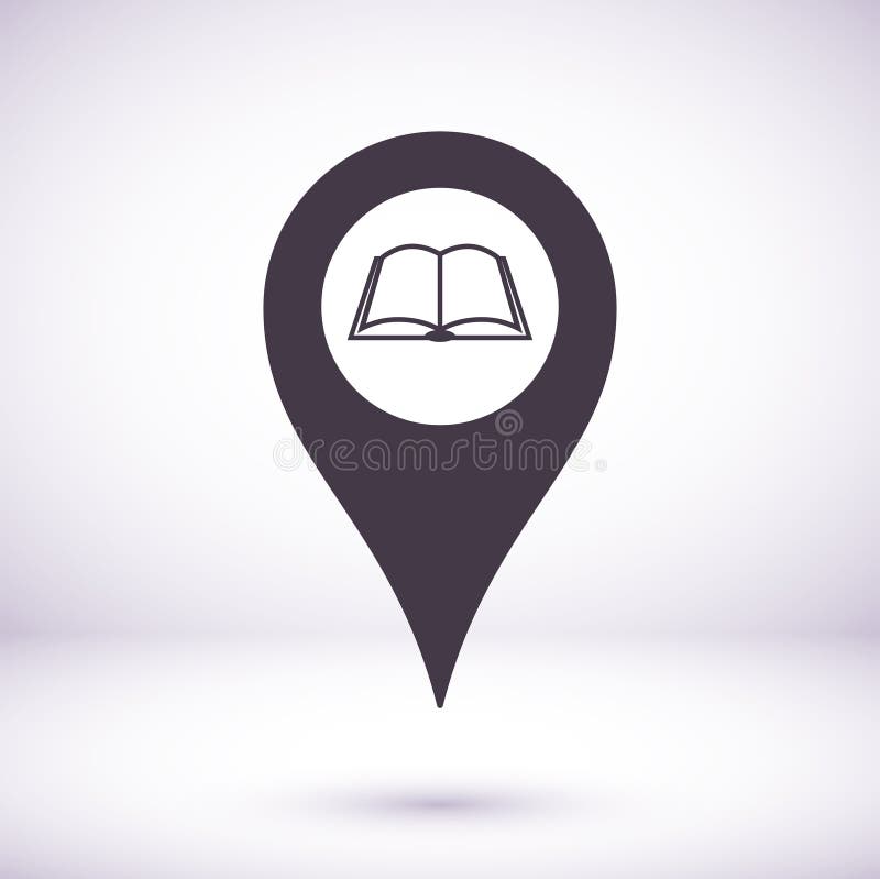 Map Pointe Book Vector Icon , Design Map Pointe Book Illustration for ...