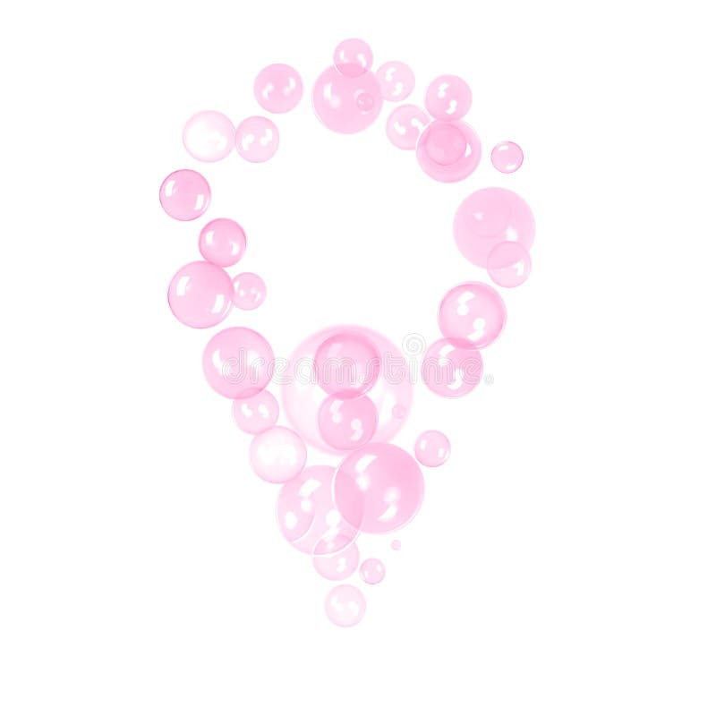 Map pointer of bubbles stock illustration. Illustration of ball - 133193221