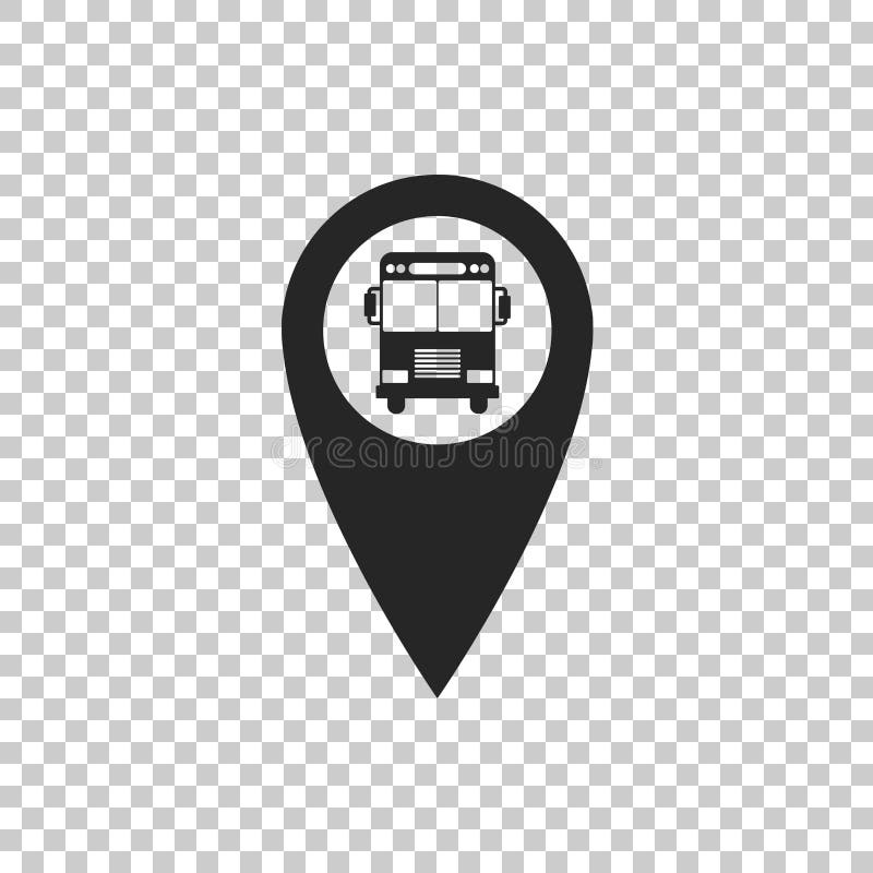 Map Pointer with Bus Icon Isolated on Transparent Background Stock ...