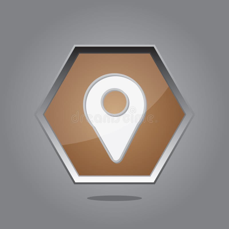 Map Pointer Button. Vector Illustration Decorative Design Stock Vector ...