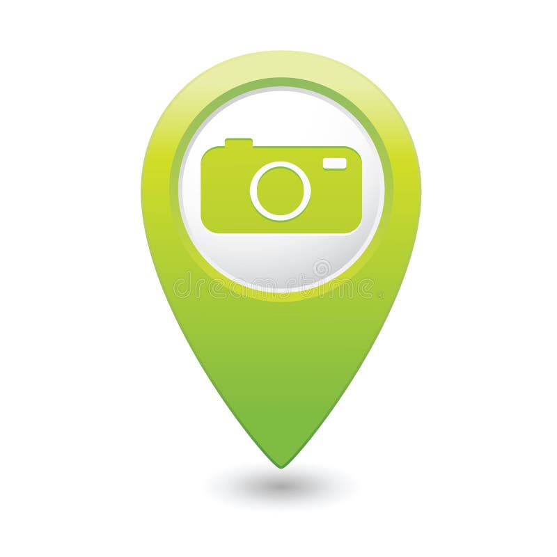 Map Pointer with Camera Icon Stock Vector - Illustration of icon ...