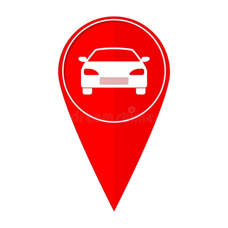 Car Map Pointers Icon Great for Any Use. Vector EPS10. Stock ...