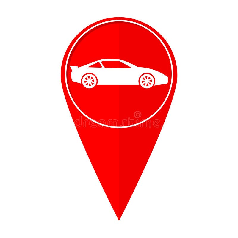 Map pointer car stock vector. Illustration of abstract - 92343372
