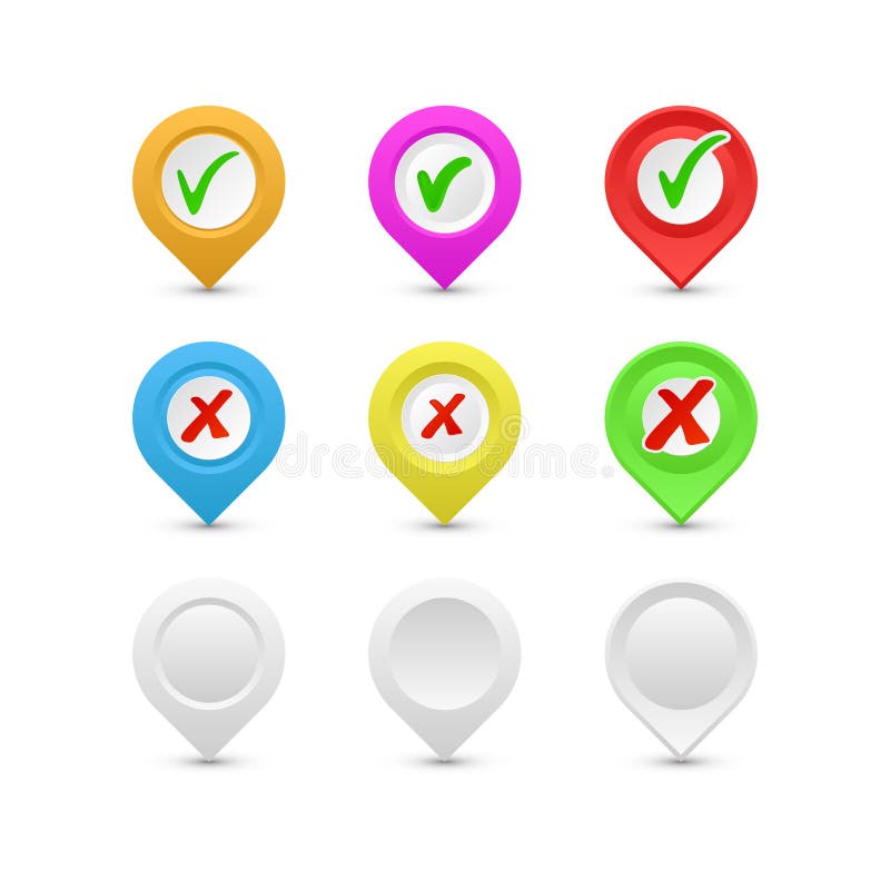 Map Pointer with Check Mark. Vector Stock Vector - Illustration of ...