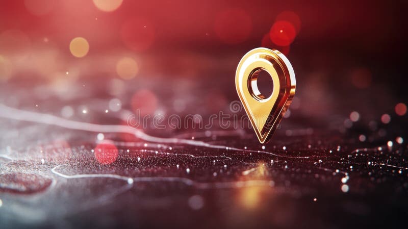 Map Pointer on Circuit Board Background for Navigation Technology ...