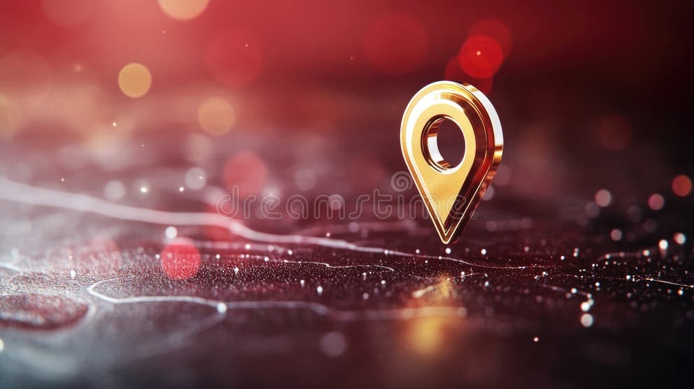 Map Pointer on Circuit Board Background for Navigation Technology ...