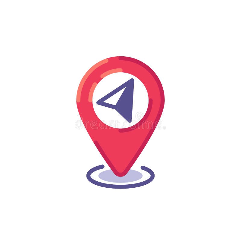 Map Pointer Cursor Flat Icon Stock Vector - Illustration of logo ...