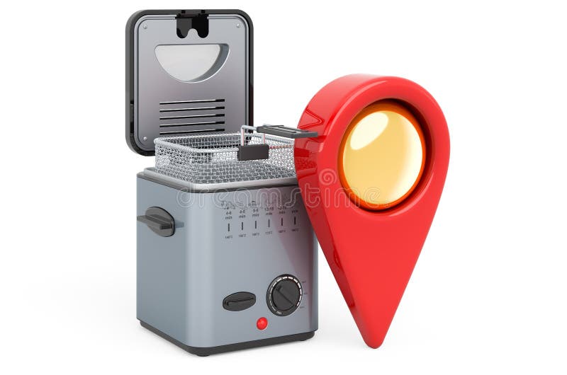 Deep fryer linear icon stock vector. Illustration of food - 213001684