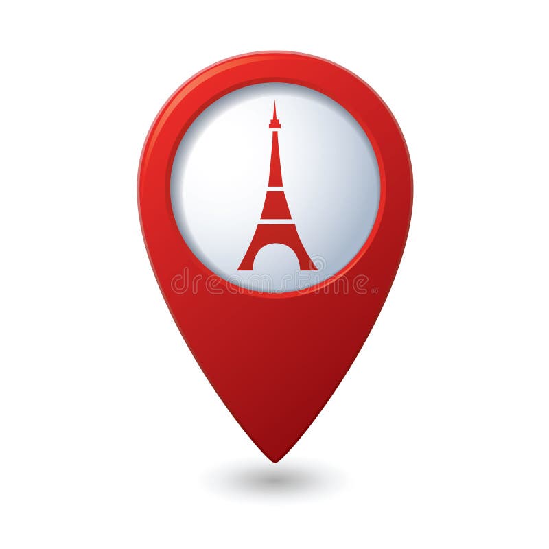 Map Pointer with Eiffel Tower Icon Stock Vector - Illustration of ... Map Pointer with Eiffel Tower Icon Stock Vector - Illustration of ...