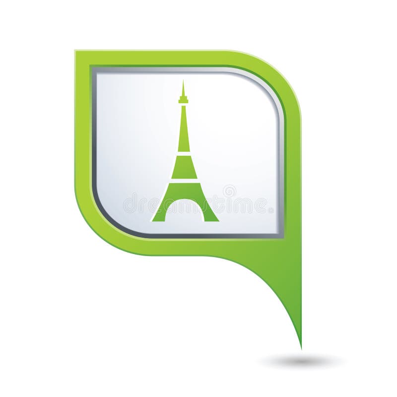 Map Pointer with Eiffel Tower Icon Stock Vector - Illustration of place ... Map Pointer with Eiffel Tower Icon Stock Vector - Illustration of place ...