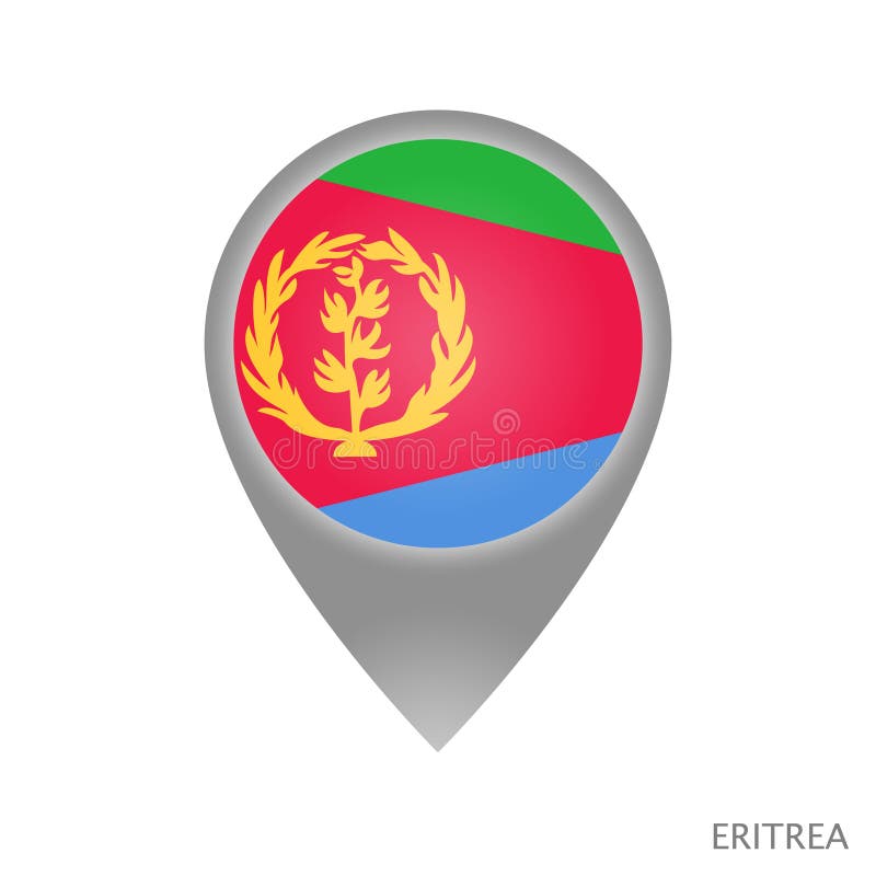 Map Pointer with Flag of Eritrea Stock Vector - Illustration of abstract, circle: 184607633
