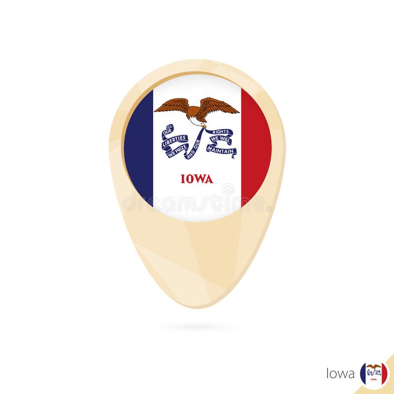 Iowa Red Abstract 3D State Map United States America Stock Illustration ...