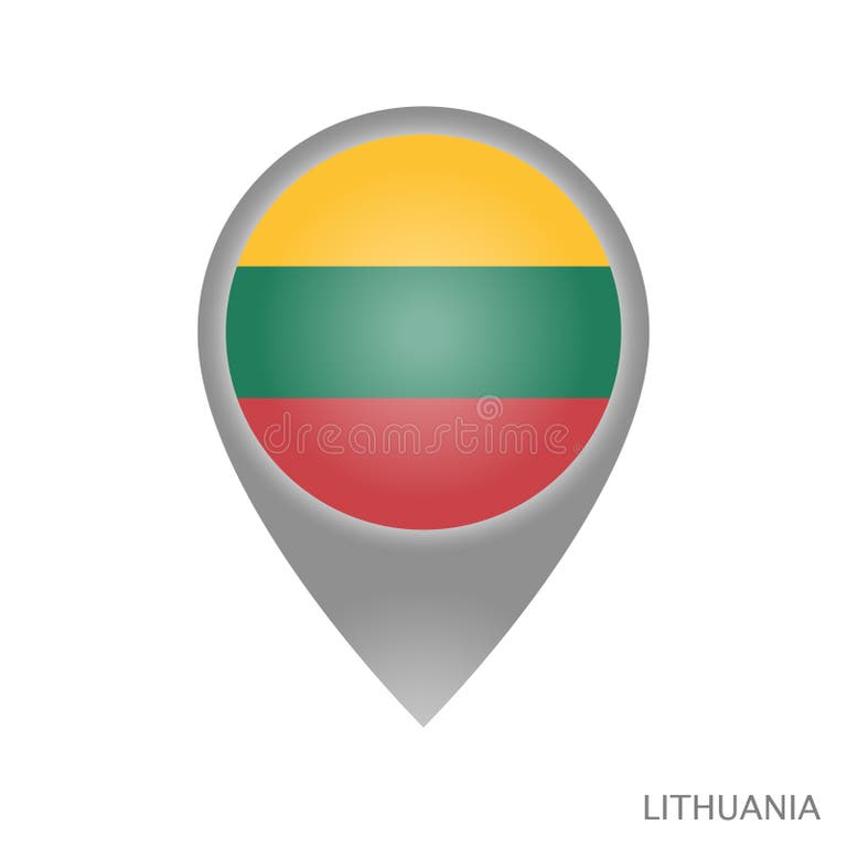 Map Pointer with Flag of Lithuania Stock Vector - Illustration of ...