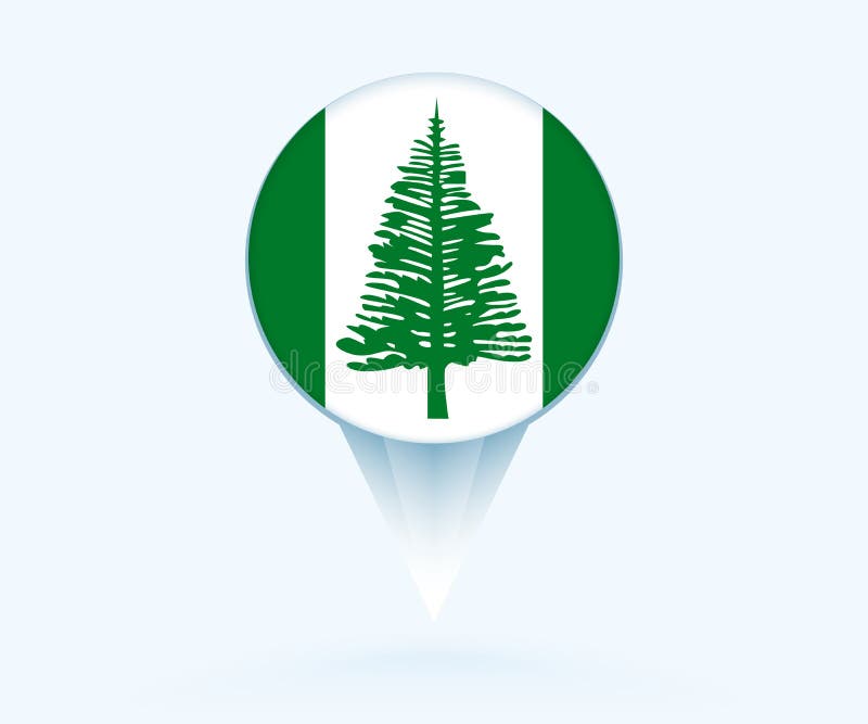Map Pointer with Flag of Norfolk Island Stock Vector - Illustration of ...