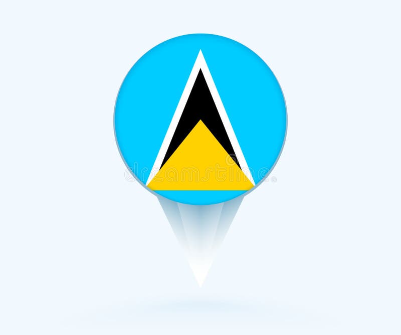 Saint Lucia Map, Stylish Location Icon with Saint Lucia Map and Flag ... Saint Lucia Map, Stylish Location Icon with Saint Lucia Map and Flag ...
