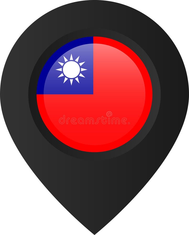 Black Map Pointer with the Flag of Taiwan Stock Illustration ... Black Map Pointer with the Flag of Taiwan Stock Illustration ...