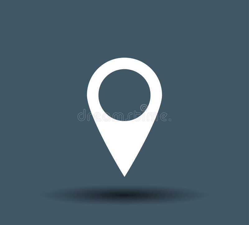 Map Pointer Flat Single Icon. Stock Vector - Illustration of point ...