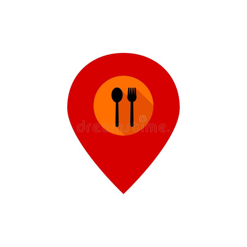 Map Pointer Food Vector Design Template Illustration Stock Vector ...