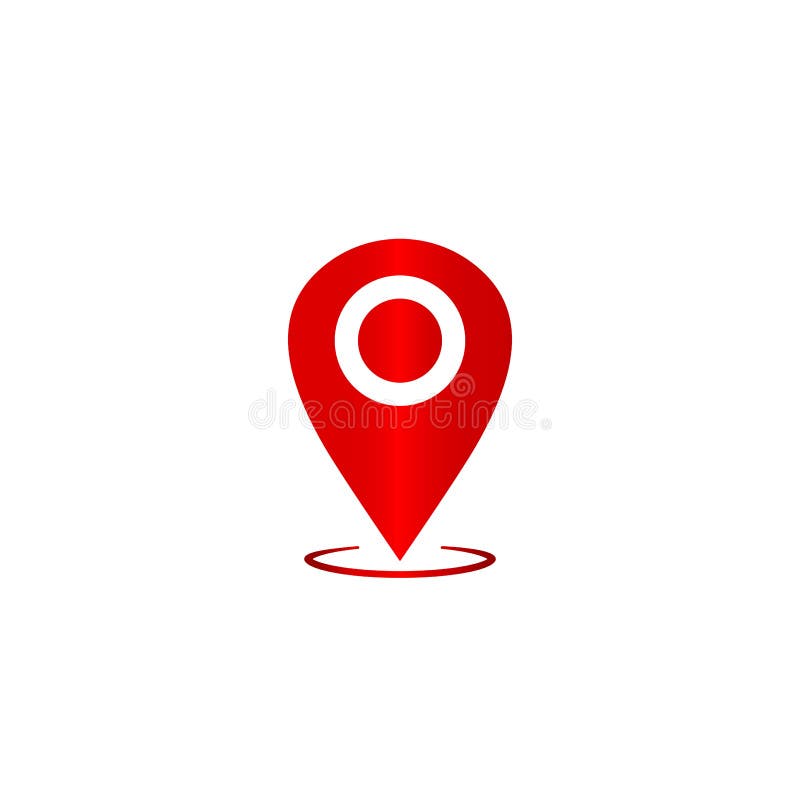 Map Pointer Icon, GPS Location Symbol, Map Pin Sign, Map Icon Sign On White Background, Arrow ...