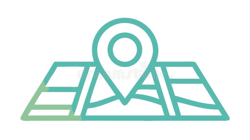 Map with Pointer, Geographic Information System, Vector Design ...