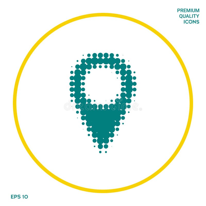 Map Pointer Halftone Logo. Graphic Elements for Your Design Stock ...