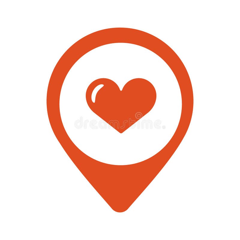 Map Pointer with Heart Icon. Vector Illustration Stock Vector ...