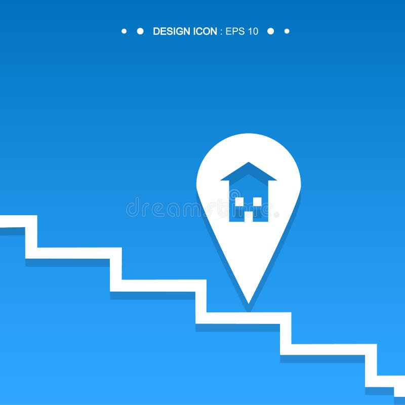Map Pointer with Home Icon 6 Vector EPS10, Great for Any Use. Stock ...
