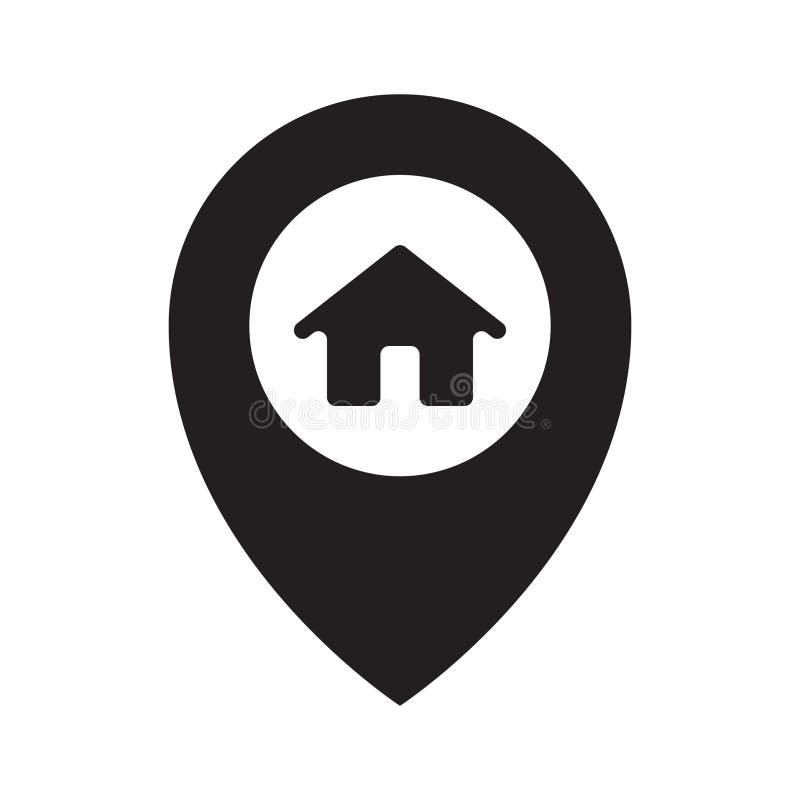 Map pointer house icon stock illustration. Illustration of vector ... Map pointer house icon stock illustration. Illustration of vector ...