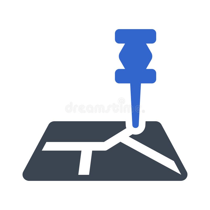 Map pointer icon stock vector. Illustration of distance - 263832730