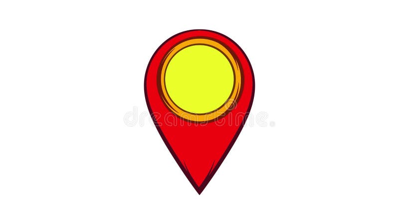 Map pointer icon animation stock footage. Video of internet - 224250762