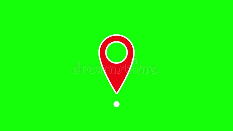 Map Pointer Icon Animation Looping on Green Screen Stock Footage ...