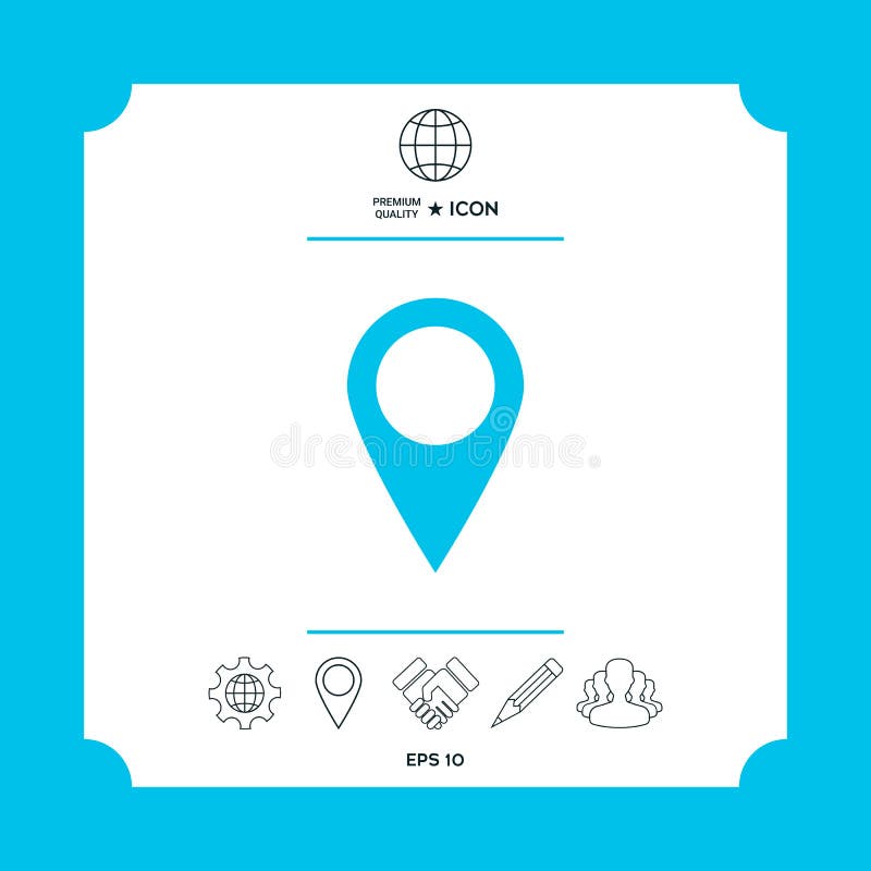Map pointer icon stock vector. Illustration of icon - 116140928