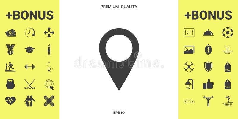 Map pointer icon stock vector. Illustration of point - 123762912