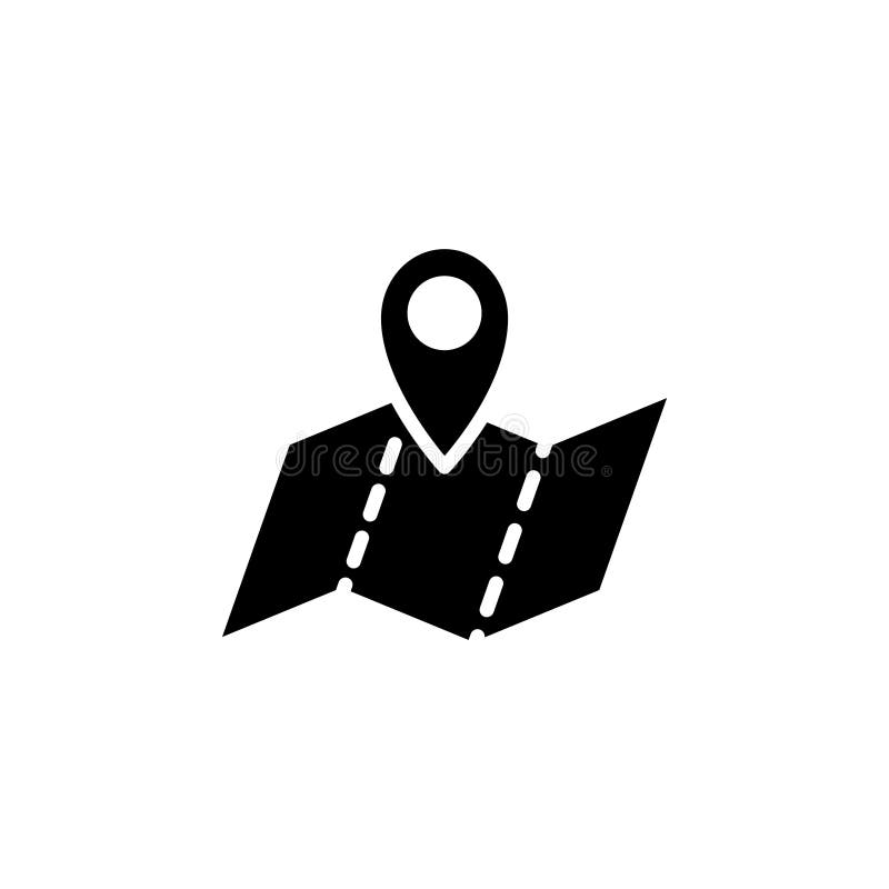 Map Pointer and Map Icon. Regional Map, Location Simple Sign Stock ...