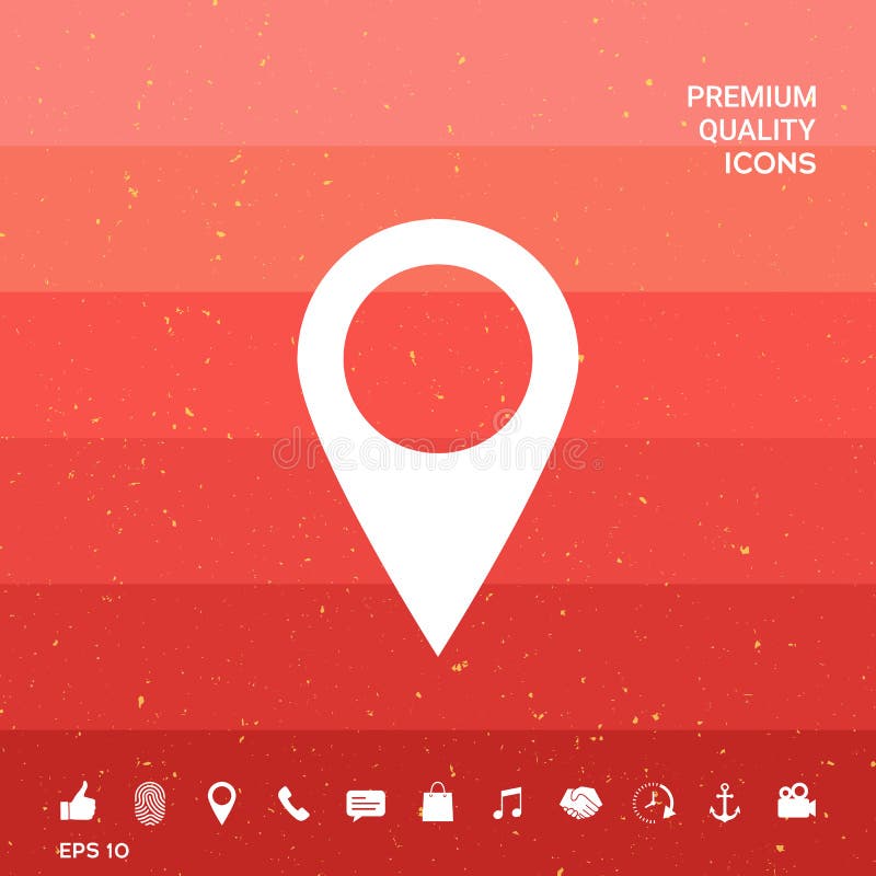 Map pointer icon stock vector. Illustration of icon - 110036098