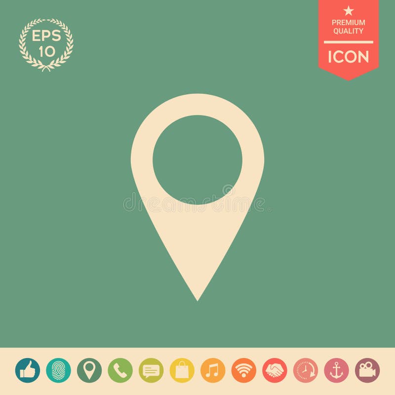 Map pointer icon stock vector. Illustration of mark - 119058439