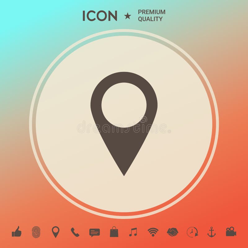 Map pointer icon stock vector. Illustration of pointer - 120297316