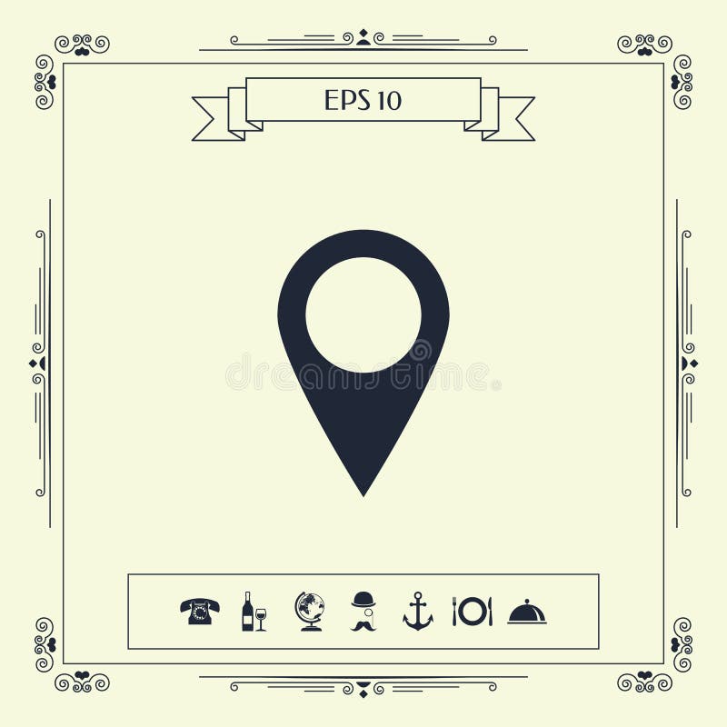 Map pointer icon stock vector. Illustration of show - 123207591