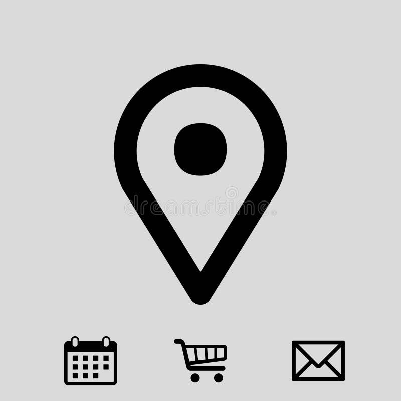 Map Pointer Icon Stock Vector Illustration Flat Design Stock Vector ...