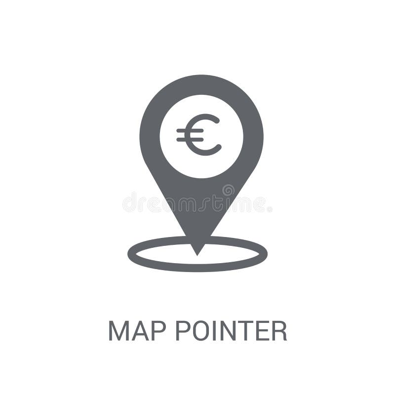 Map Pointer Icon. Trendy Map Pointer Logo Concept on White Background ...