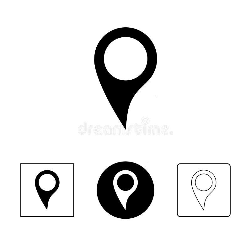 Map Pointer Icon. White Background. Vector Illustration. Stock Vector ...