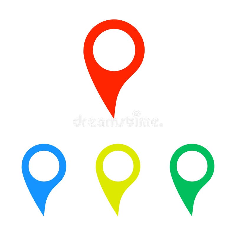 Map Pointer Icon. White Background. Vector Illustration. Stock Vector ...