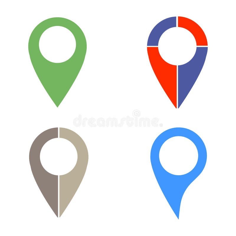 Map Pointer Icon. White Background. Vector Illustration. Stock Vector ...