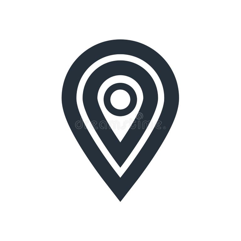 Map Pointer Icon Vector Sign and Symbol Isolated on White Background ...