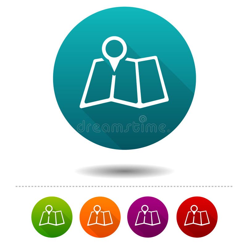 Map Pointer Icons. Marker Signs. Location Symbol. Vector Circle Web ...