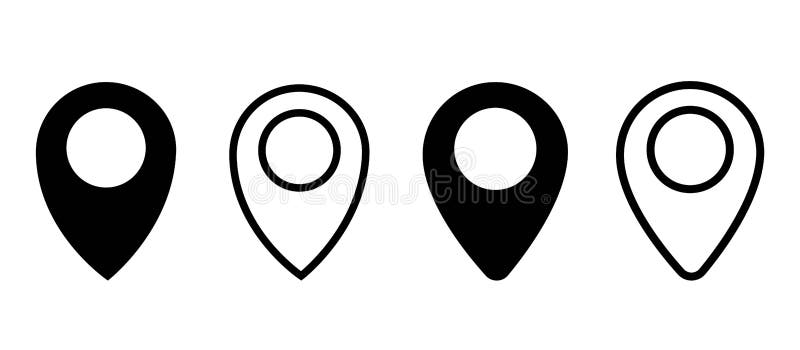 Map pointer icons set stock vector. Illustration of brand - 255221578
