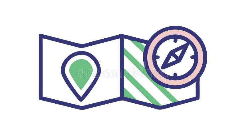 Map Pointer Location Compass Vector Icon, Vector Design Generative AI ...