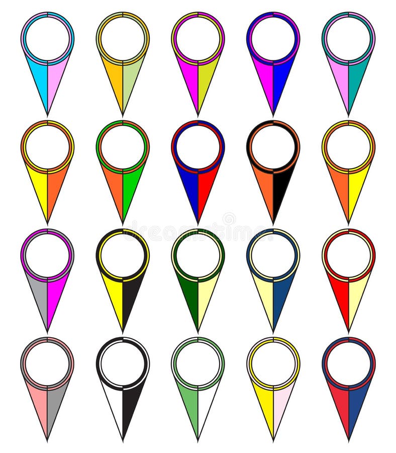 Map Pointer Location Flags Stock Vector Illustration Of Vector 233271911