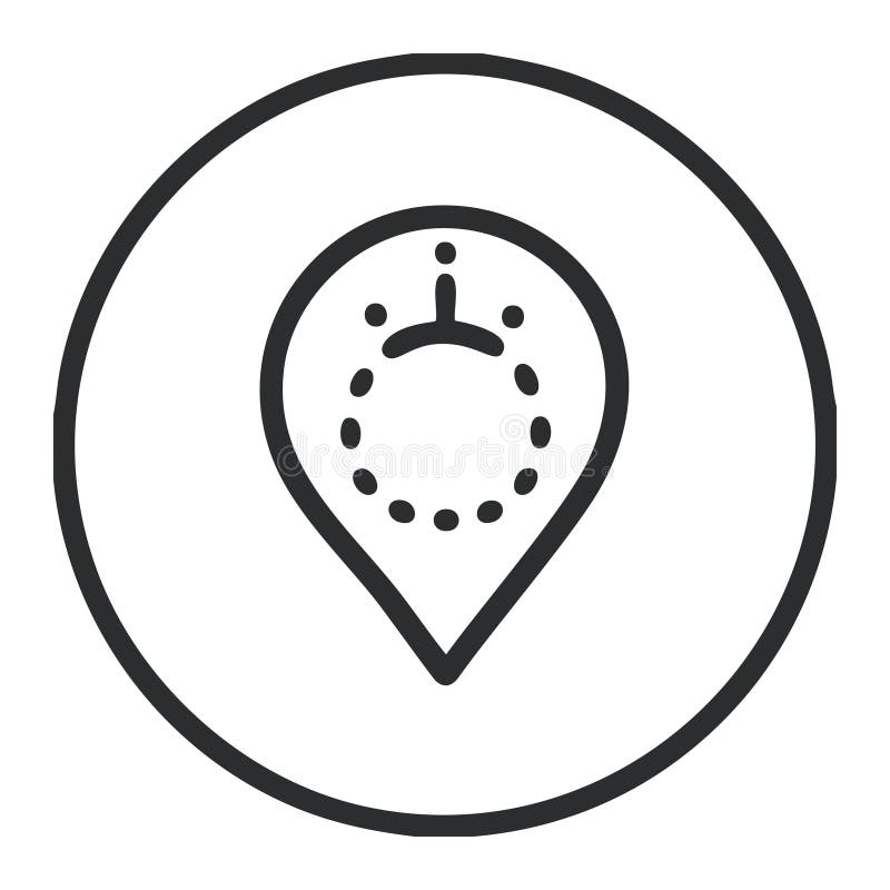 Map Pointer Location Icon in Linear Style Stock Vector - Illustration ...