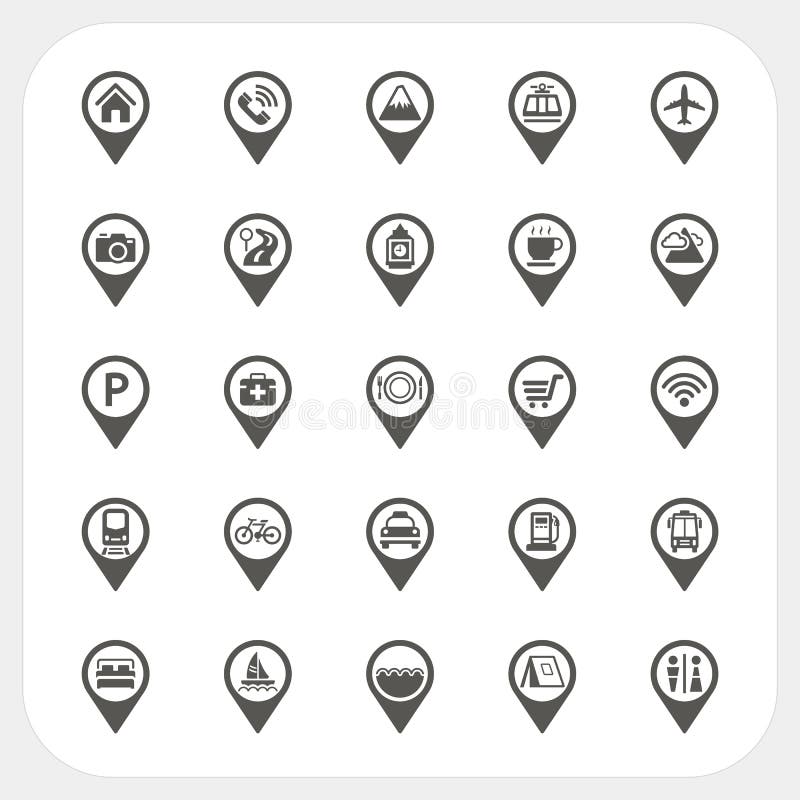 Map and location icons stock vector. Illustration of global - 56093236